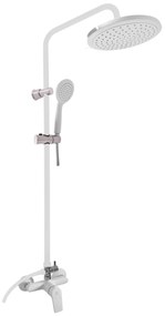 Slezák - RAV Vodovodní baterie sprchová COLORADO s hlavovou a ruční sprchou bílá/chrom CO182.5/7BC Barva: Bílá/chrom, Rozteč připojení (mm): 150