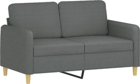 2dílná sedací souprava s poduškami tmavě šedá textil 3202087