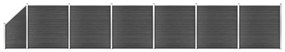 Set plotového dílce WPC 1138 x (105–186) cm černý 3070442