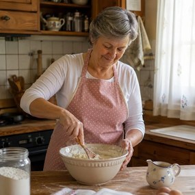 Bontis Dárkové balení chňapek a zástěry - Modré květiny
