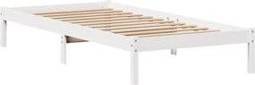 Postel bez matrace bílá 75 x 190 cm masivní borovice 3301421