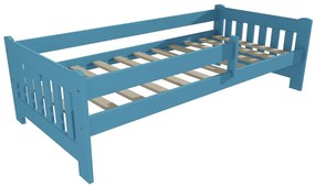 Dětská postel VERONIKA se zábranou "DP 022" (Barva dřeva: barva modrá, Rozměr: 70 x 160 cm)