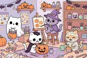 TREFL Puzzle Spooky Stories: Malá kouzelnická dílna / 100 dílků / od 5
