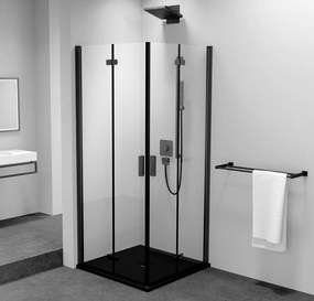 Polysan Polysan, ZOOM BLACK čtvercová sprchová zástěna 900x900mm, rohový vstup, ZL4915BL-02