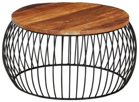 Konferenční stolek Ø 68 cm masivní recyklované dřevo - Default Title