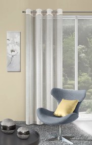 Záclony připravené na smyčkové otvory 140x250 Aleš krémový Eurofirany