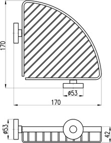 Slezák - RAV Mýdlenka drátěná rohová COLORADO - , Chrom