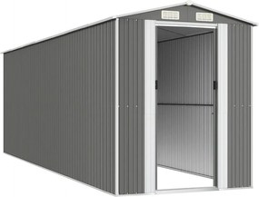 Zahradní kůlna světle šedá 192 x 606 x 223 cm pozinkovaná ocel 3147443