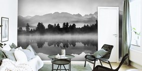 Malvis ® Tapeta Černobílé horské jezero Vel. (šířka x výška): 432 x 290 cm