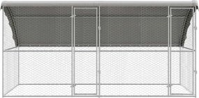 Psí kennel 2 ks Stříbrná 4 x 2 x 2 m Pozinkovaná ocel 3368325