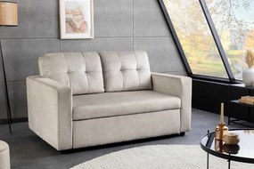 Designová rozkládací pohovka Zaragoza 142 cm béžový samet
