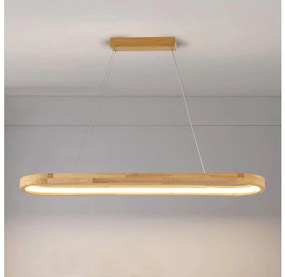Brilagi - LED Lustr na lanku UMEA WOOD LED/40W/230V 90x22 cm kaučukovník
