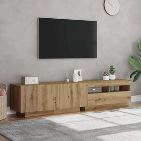 TV stolek s LED dub artisan 180x35x40 cm kompozitní dřevo 3329164