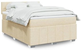 Box spring postel s matrací krémová 140x200 cm textil 3289396