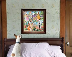 EEBOO Čtvercové puzzle Zahrada básníků / 1000 dílků / 58,4 x 58,4 cm