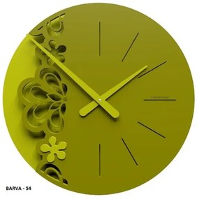 Designové hodiny 56-10-2 CalleaDesign Merletto Big 45cm (více barevných variant) Barva zelená oliva-54