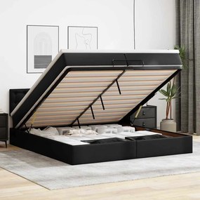 vidaXL Osmanský postel s matrací černý 90x190cm cm umělá kůže