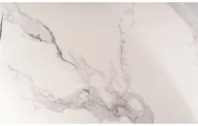 Jídelní stůl Prince II 150 x 90 cm, mramor / stříbrná