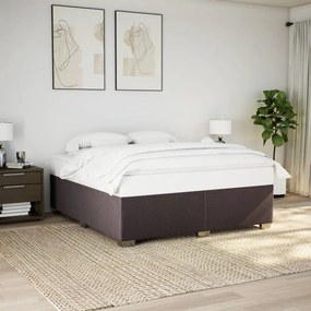 Rám postele bez matrace tmavě hnědý 180 x 200 cm textil 3284495