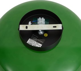 Retro stropní svítidlo černé se zeleným sklem 30 cm - Glaze