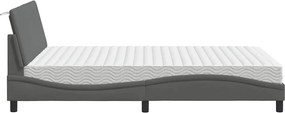 Postel s matrací Hanko tmavě šedá 120 x 200 cm textil 3310518