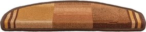 Nášlapy na schody samolepicí 10 ks 65x21x4 cm hnědé 149837