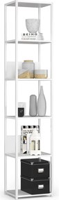 Kovový regál Loft 40 cm bílá/bílá