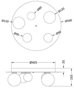 Trio - LED RGB Stmívatelné stropní svítidlo DICAPO 5xLED/3W/230V 3000-5000K + DO