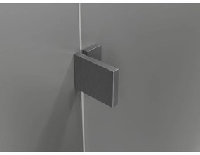 Mexen Lunar, L sklápěcí sprchový kout levý 70 x 70 cm, 8mm čiré sklo, profil grafit broušený, 834L-070-070-66-00-L