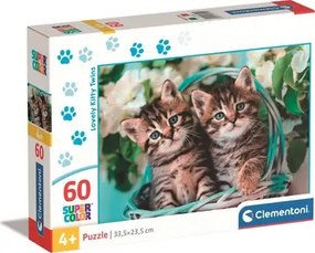 Clementoni PUZZLE Koťátka dvojčátka / 60 dílků / od 4 let