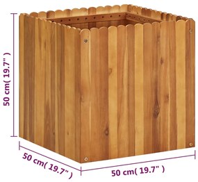 Zahradní vyvýšený záhon 50 x 50 x 50 cm masivní akáciové dřevo - Default Title