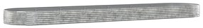 vidaXL Vyvýšený záhon práškově lakovaná ocel 600x140x36 cm stříbrný