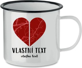 Personalizovaný retro plecháček - Dvě místa, jedno srdce