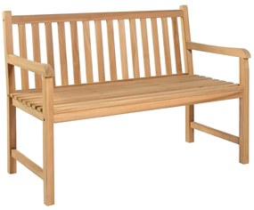 vidaXL Zahradní lavice se zelenou poduškou 120 cm masivní teak