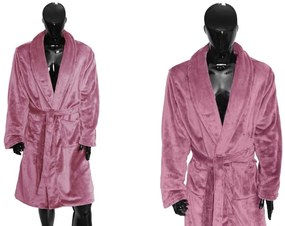 Dámský fleecový župan COMFORT QUEEN vel. M růžový