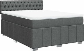 Box spring postel s matrací tmavě šedý 140 x 190 cm textil 3287071