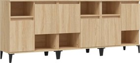 Příborníky 3 ks dub sonoma 60 x 35 x 70 cm kompozitní dřevo 3185746