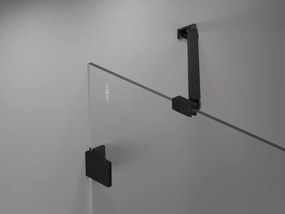 Mexen Lunar sprchové dveře otočné levé 85 cm, transparentní, černé - 834-085-000-70-00-L