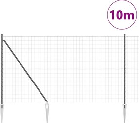 Evropský plot se hroty 10 x 1,6 m Ocel potažená PVC Šedá 3350657