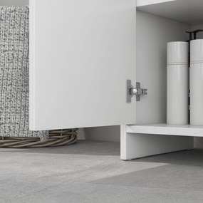 HOMCOM Podskříňková koupelnová skříňka Moderní koupelnová úprava se policí a proti převrhnutí, nosnost 40 kg, 60x30x60 cm, bílá