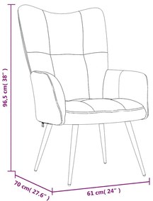 vidaXL Marketos Relaxační křeslo s taburetkou, hořčicově žluté sametové