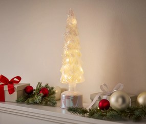 Tchibo - Otáčející se skleněný dekorační stromeček s Led, velký