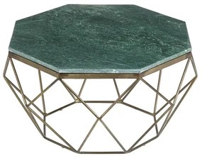 Konferenční stolek Diamond s mramorem zelený