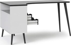 Falco Rohový psací stůl Retro 450 bílá/černá