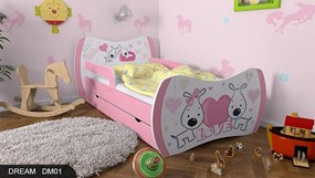 Dětská postel Dream vzor 01 180x90 cm růžová
