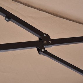 Slunečník Outsunny market double s ruční klikou oválný 460 x 270 x 240 cm ve světle kávové barvě pro zahradu a terasu | Aosom.de