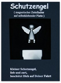 Anděl strážný s magnetem, stříbrný matný