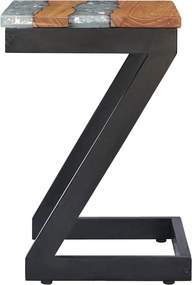 Konferenční stolek 30 x 30 x 50 cm masivní teak a polyresin 281649