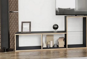 Casarredo - Komfort nábytek Modulární regál TETRIS barva grafit/craft zlatý