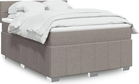 Box spring postel s matrací taupe 140x190 cm textil 3287067
